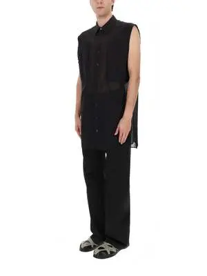 Rick Owens Sleeveless Cotton Jumbo Shirt