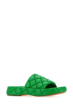 Bottega Veneta Leather Padded Sandals - Green