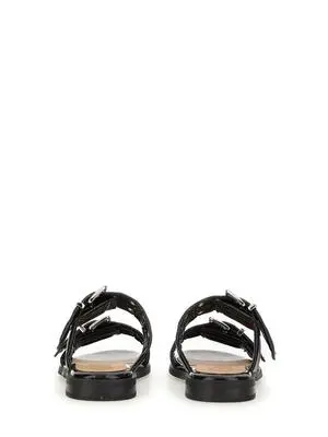 GANNI Buckled Sandals - Black