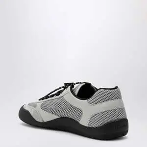 Prada Grey Speedrock Sneakers In Leather And Mesh Fabric