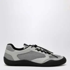 Prada PRADA Speedrock Leather And Mesh Sneakers Gray