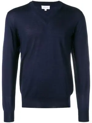 Brioni Wool Cashmere And Silk V-necked Sweater - Multicolor