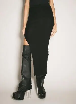 Rick Owens Rib Maxi Skirt - Black