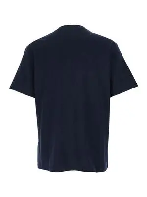 JIL SANDER Blue T-shirt With Logo Lettering On The Front In Cotton For - Multicolor
