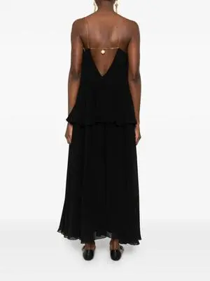 Chloé Sleeveless Long Dress In Silk Georgette