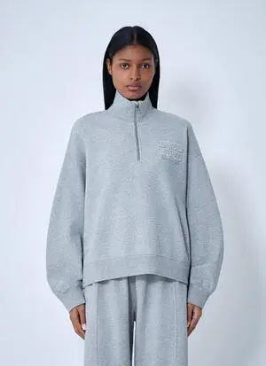 GANNI Half-zip Sweatshirt - Gray