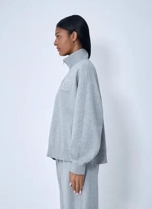 GANNI Half-zip Sweatshirt - Gray