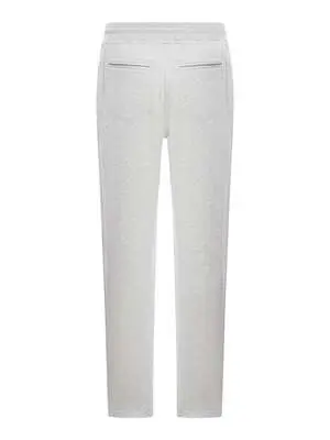 Brunello Cucinelli Double-band Cotton, Cashmere And Silk Sweatpants - Gray