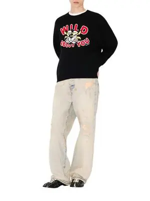 Kenzo Wild Tiger Wool And Cotton Sweater