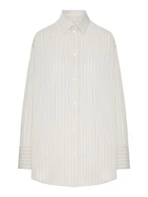 TOTEME Oversized Striped Shirt - Multicolor