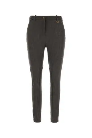 Burberry Embroidered Stretch Cotton Pant - Multicolor