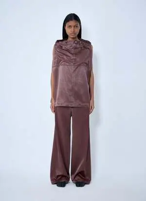 Issey Miyake Satin Denim Sleeveless Top