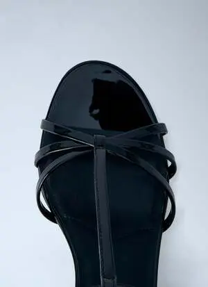 Prada Strappy Wedge Sandals - Black