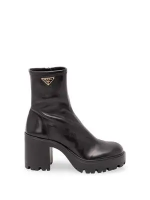 Prada Leather Booties - Multicolor