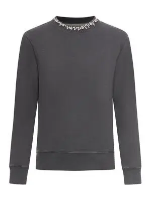 GOLDEN GOOSE Crewneck Sweatshirt With Crystals - Multicolor