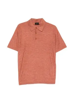Brioni Cashmere And Silk Blend Polo Shirt - Multicolor