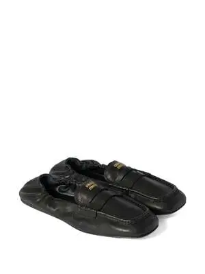 Miu Miu Ruches Leather Loafers - Multicolor