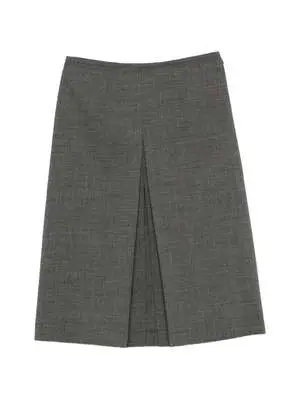 Prada Wool Skirt With Nylon Waistband - Multicolor