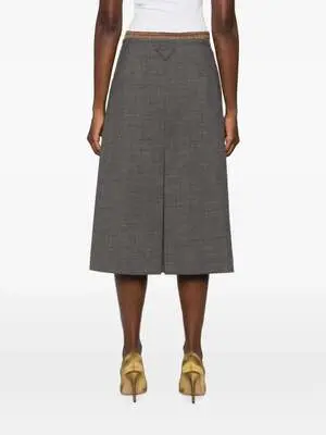 Prada Wool Skirt With Nylon Waistband