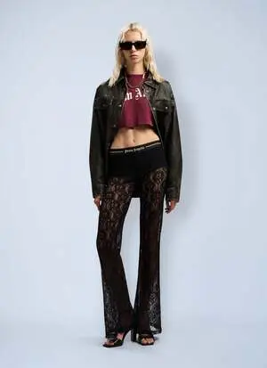 Palm Angels Curved Logo Crop Top