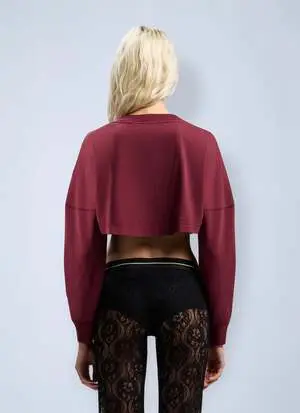 Palm Angels Curved Logo Crop Top