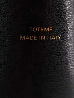 TOTEME T-lock Leather Clutch - Black
