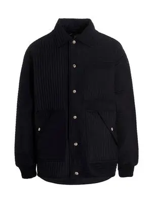 Khrisjoy Chore Quilted Stripes' Down Jacket - Blue