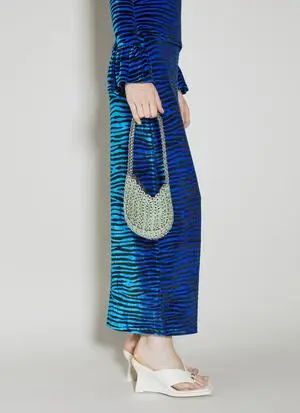 Rabanne Velvet Zebra Print Skirt