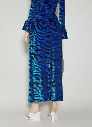 Rabanne Velvet Zebra Print Skirt