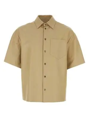 Prada Beige Leather Shirt - Brown