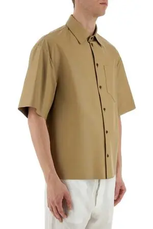 Prada Beige Leather Shirt