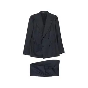 Tagliatore Suits Double Breasted Suits - Blue