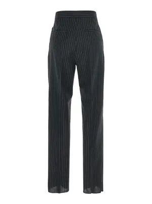 Max Mara Sesamo Striped Wool Trousers - Multicolor