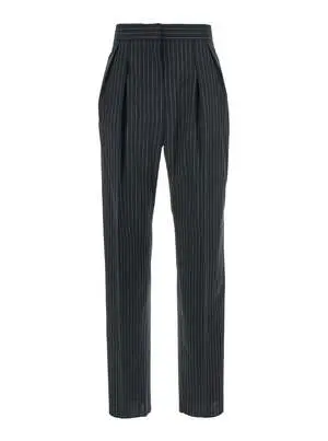Max Mara Sesamo Striped Wool Trousers