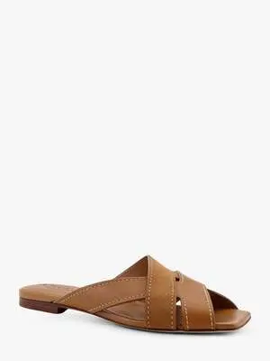 TOD'S Leather Sandals With Suede Detail - Multicolor
