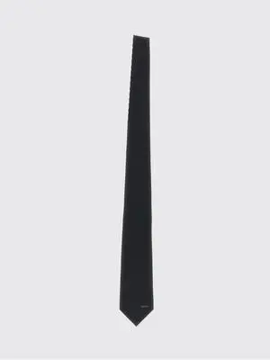 Gucci Classic Solid Colour Tie In Pure Silk With Applied Logo - Black