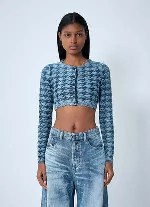 DIESEL® Cropped Cardigan - Blue