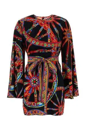 Dolce & Gabbana Printed Stretch Crepe Dress - Multicolor