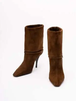 Saint Laurent Suede Niki Boots - Multicolor