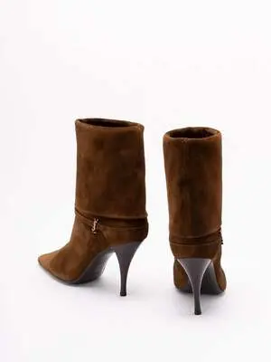 Saint Laurent Suede Niki Boots - Multicolor
