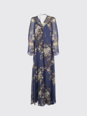 Max Mara Printed Silk Dress - Blue