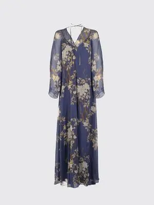 Max Mara Printed Silk Dress - Blue