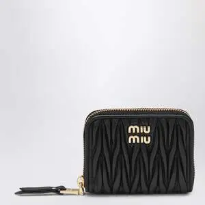 Miu Miu Matelasse Nappa Coin Purse - Black