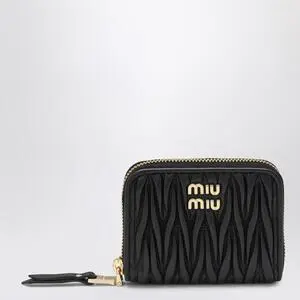Miu Miu Matelasse Nappa Coin Purse - Black