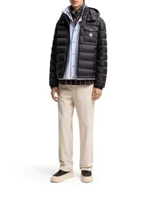 Moncler Piumino Corto Verith Con Cappuccio - Brown