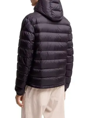 Moncler Piumino Corto Verith Con Cappuccio - Brown