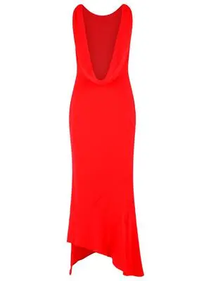 Andamane Carmen' Polyester Dress - Red