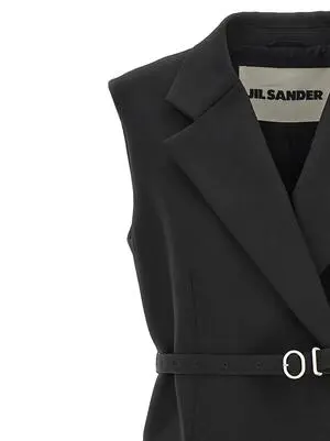 JIL SANDER Belt Wool Vest