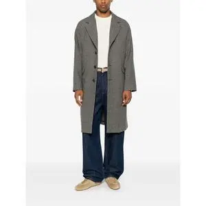 Tagliatore Grey Coats Single Breasted Coats