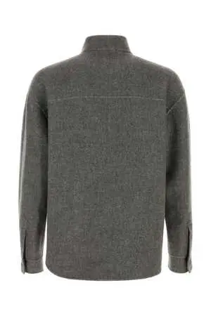 Giorgio Armani Grey Silk Blend Overshirt